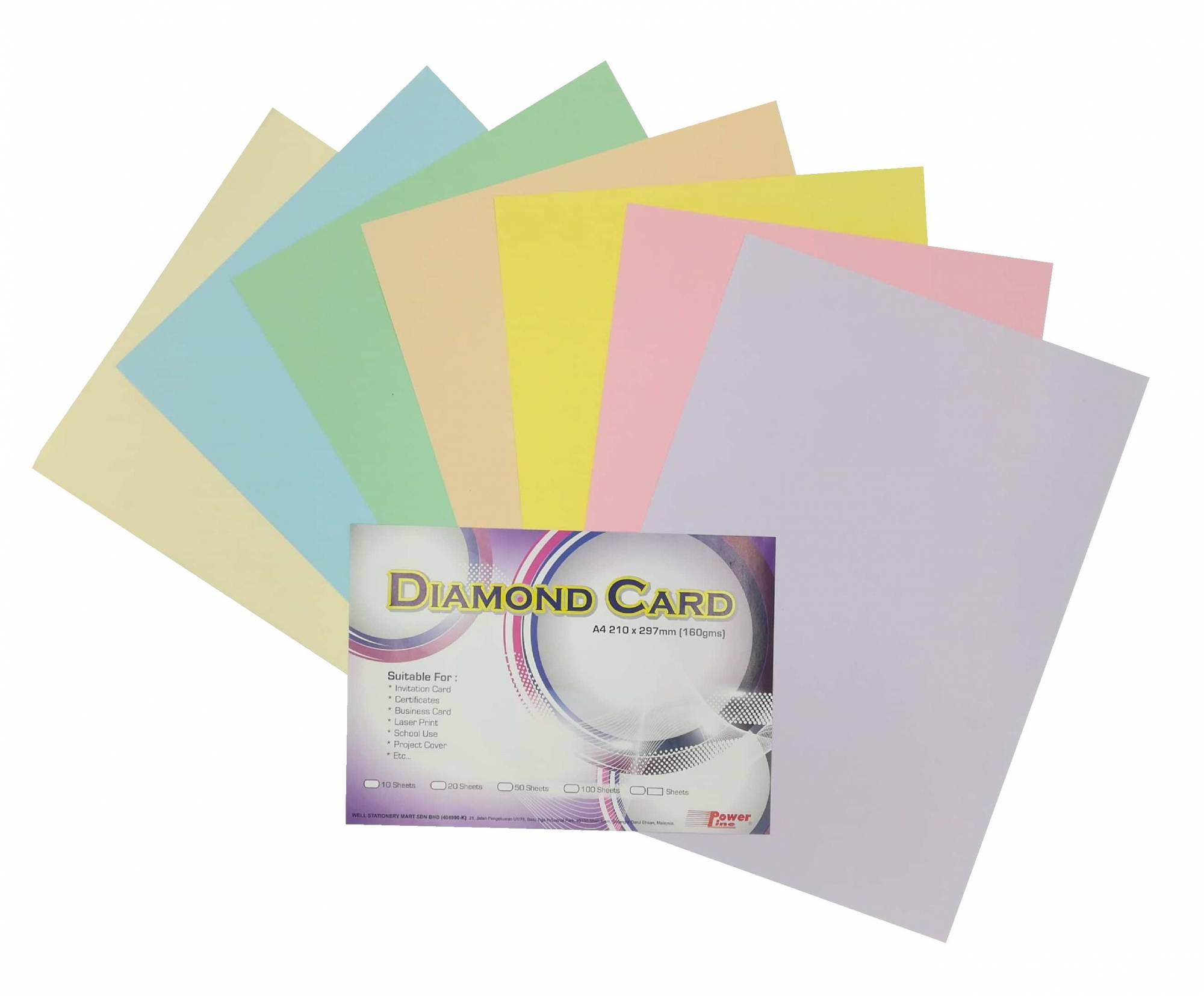 A4 diamond card 160g paper card