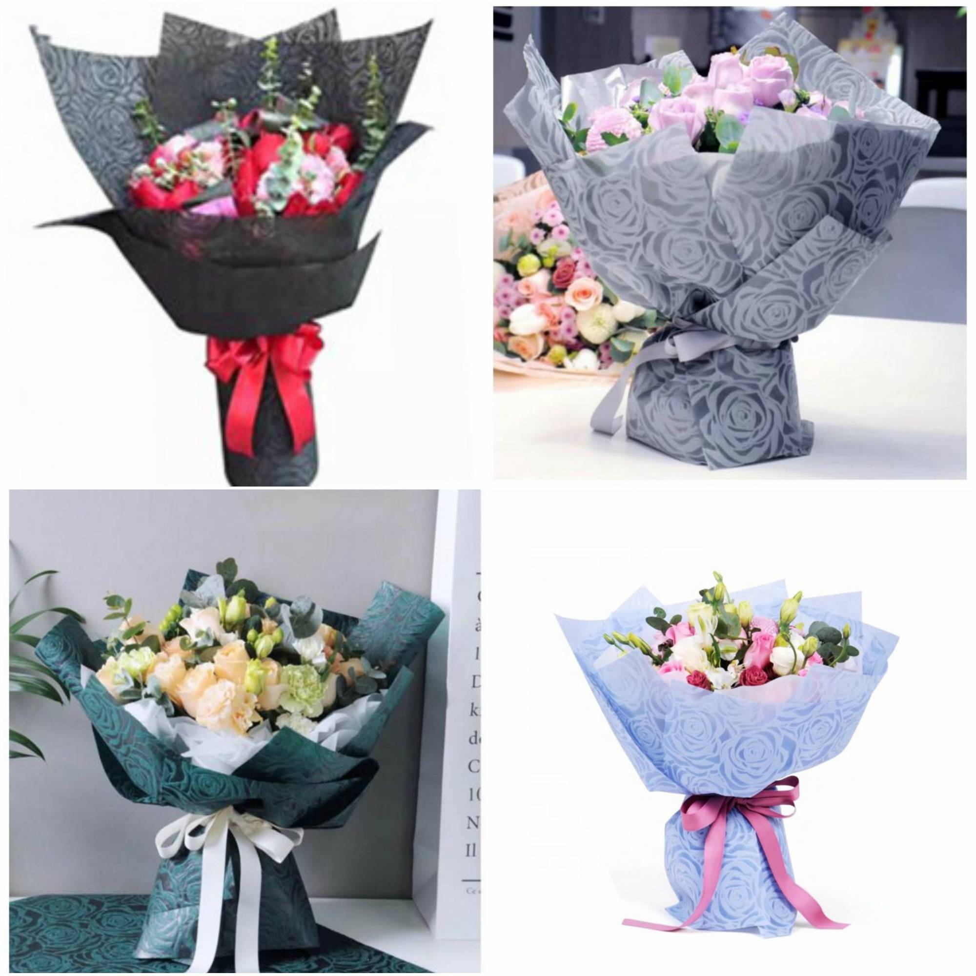 EMBOSS ROSE FOAM WRAPPER