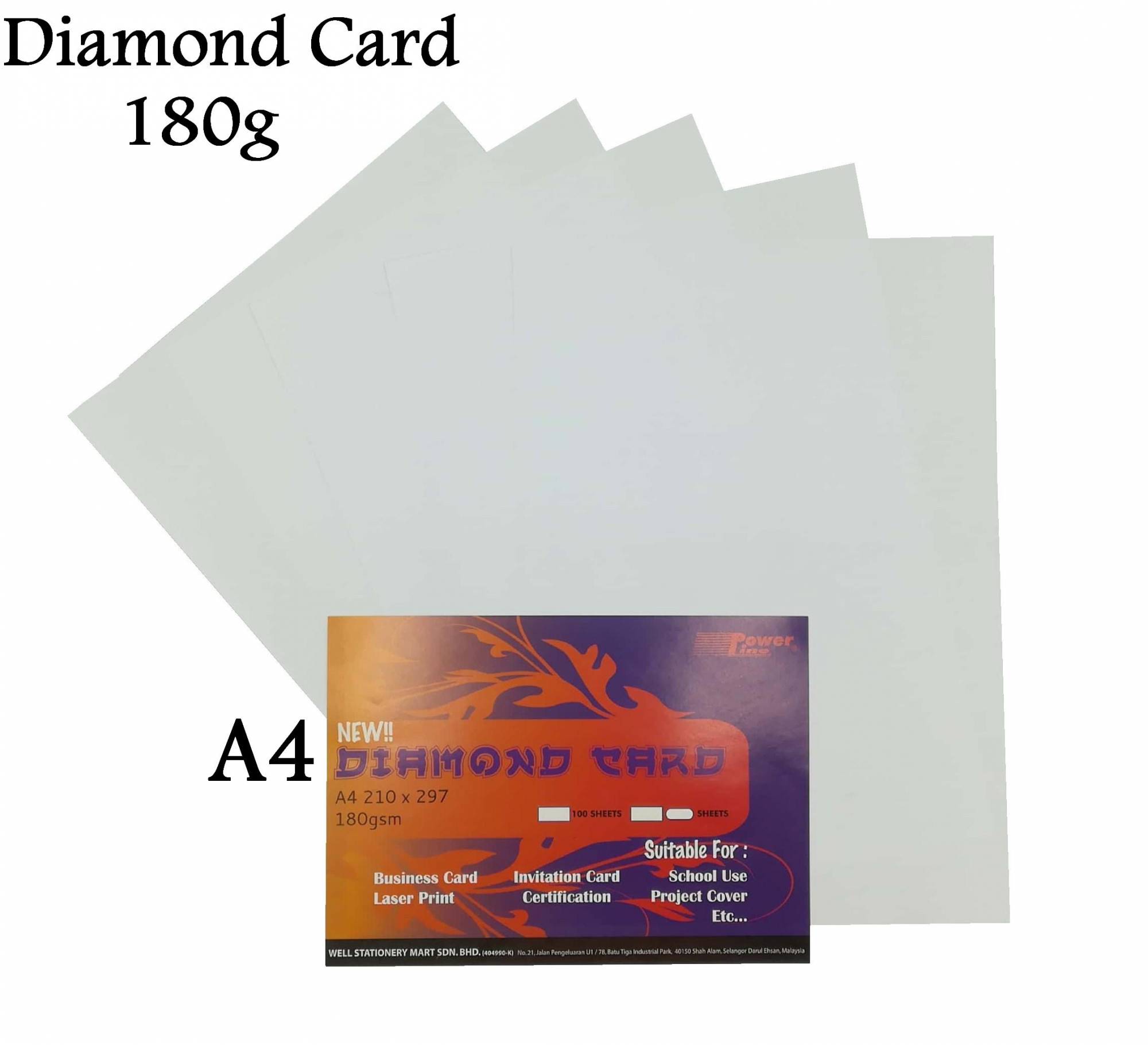 diamond card 180gsm white